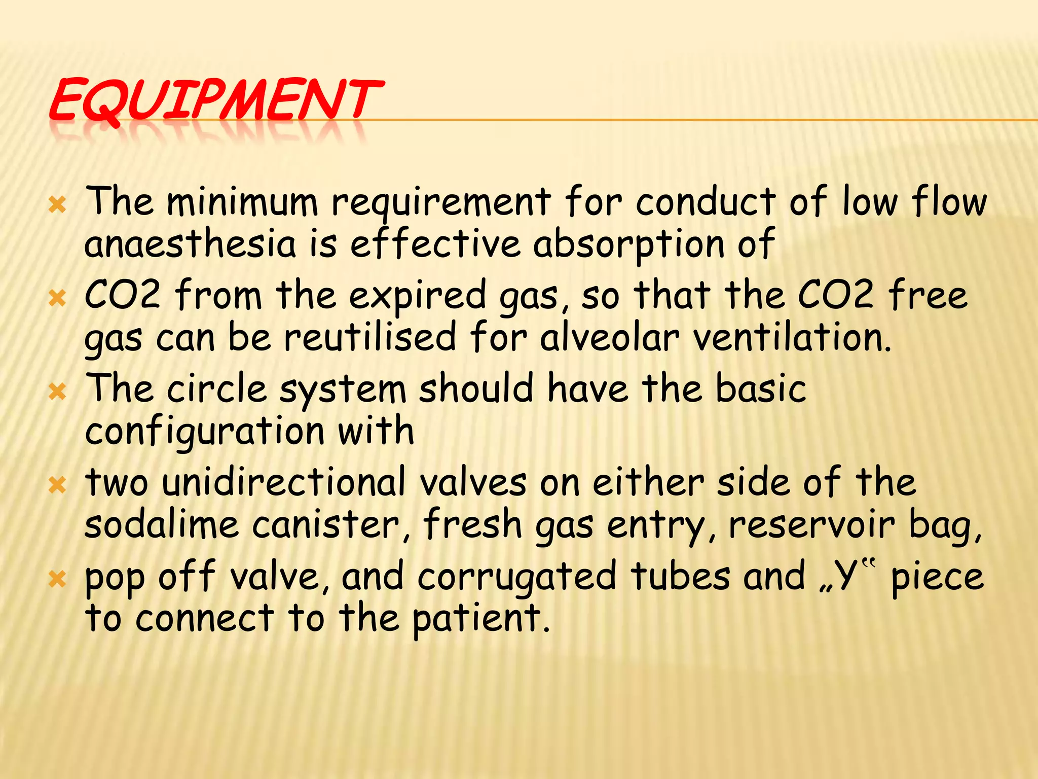 Circle system low flow anesthesia | PPTX | Lung and Respiratory Health ...