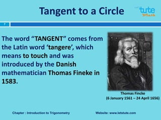 Circle - Tangent for class 10th students and grade x maths and ...