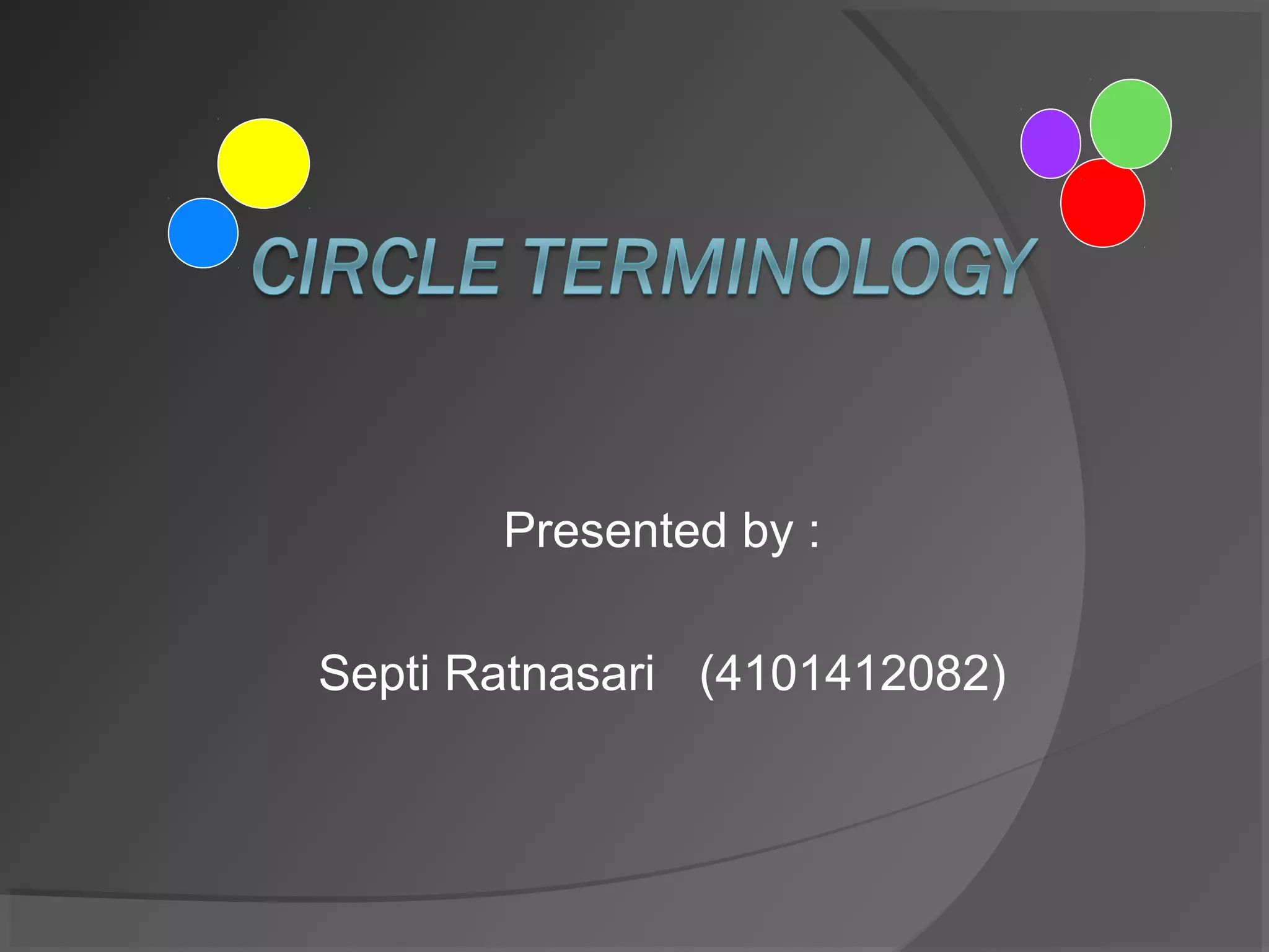 Circle Terminology | PPT