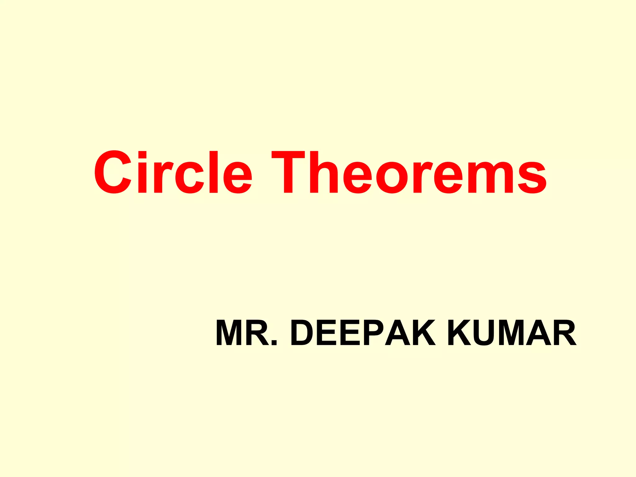 Circle theorems | PPT