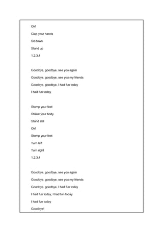 CIRCLE TIME AND ITS ACTIVITIES TO DO | PDF