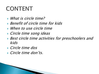 CIRCLE TIME- using a group dynamics for learning-1.pptx | Daycare and ...