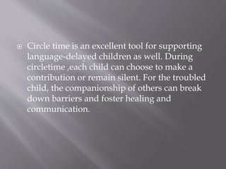 Circletime in early childhood education | PPTX