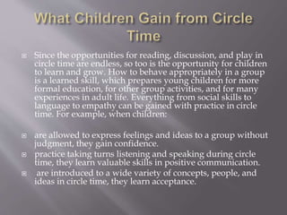 Circletime in early childhood education | PPTX