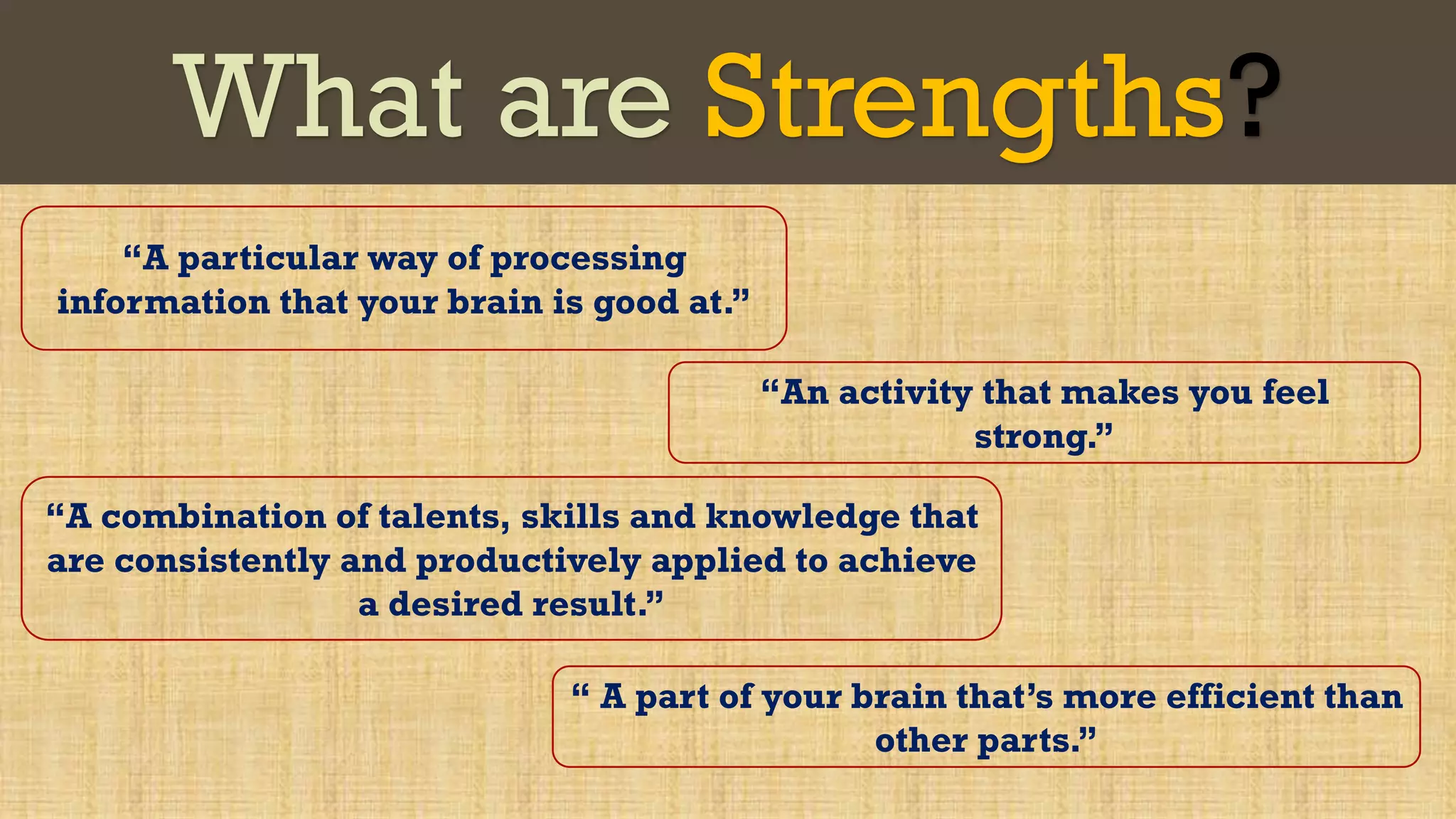 Know your Strengths | PDF