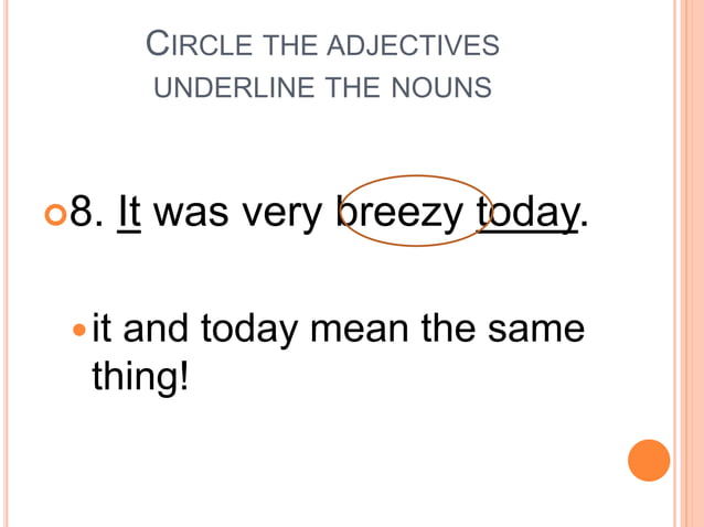 circling_adjectives_worksheet.powerpointx | PPT | Free Download
