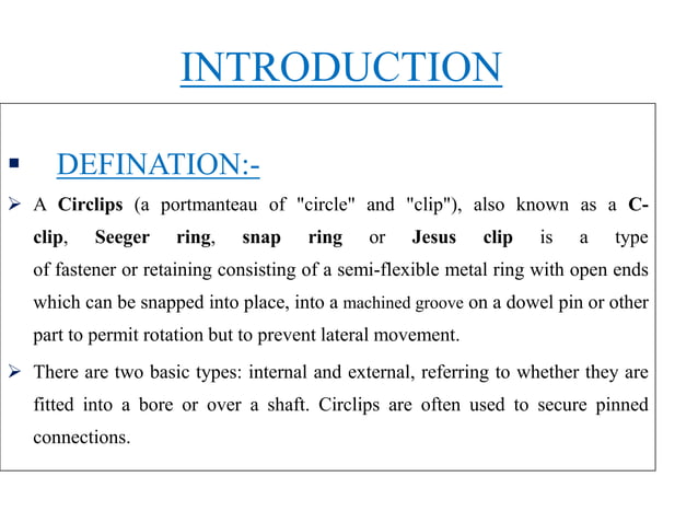 Circlips | PPTX