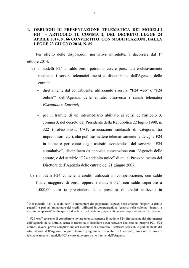 Circolare pagamenti con f24 | PDF