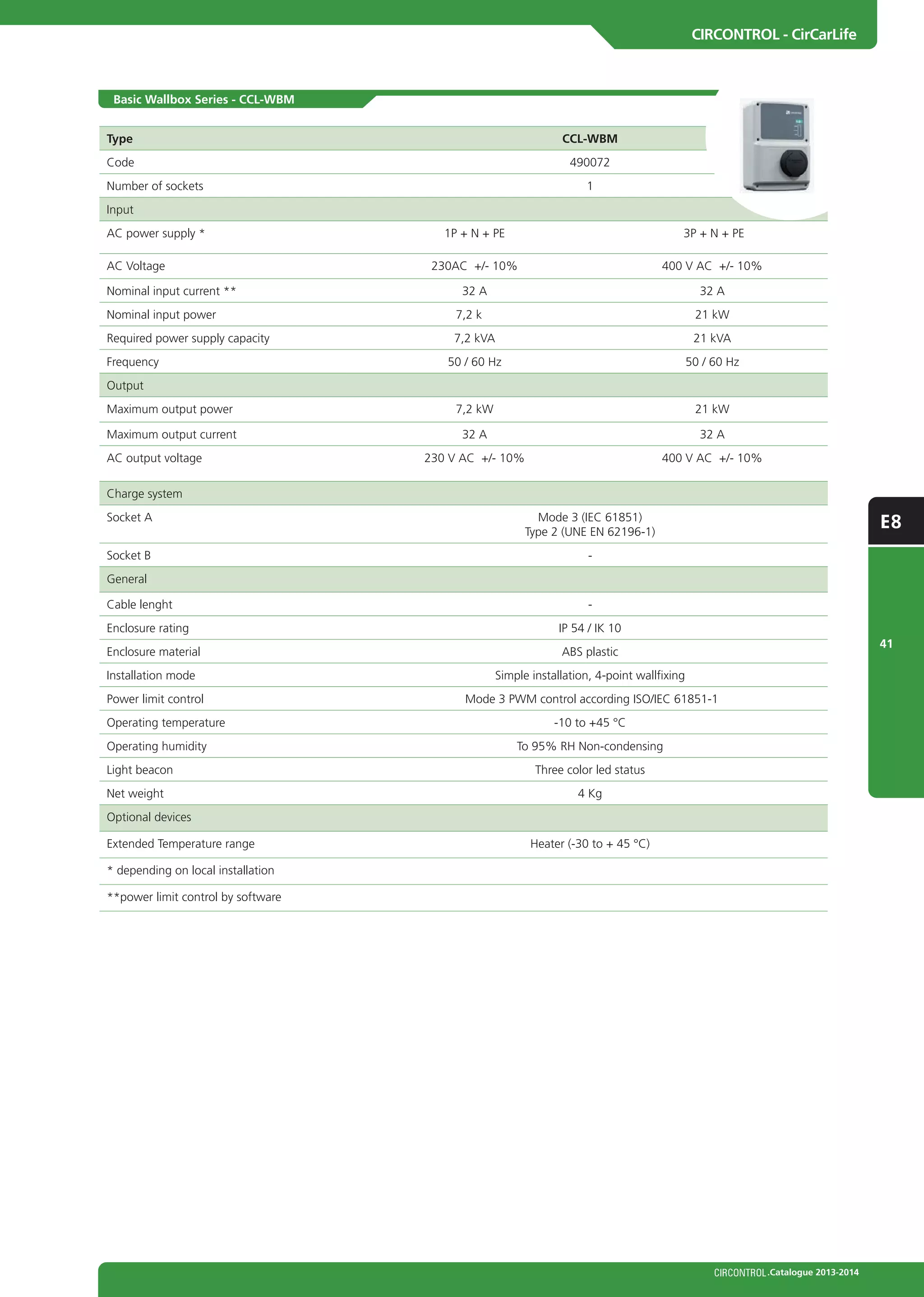 Circontrol Circarlife Catalogue 2013 2014 - EV Charging Stations | PDF