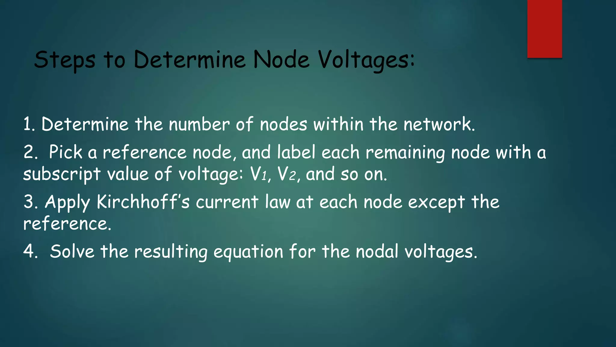 node voltage,thevenin's theorem, AC Fundamentals | PPTX | Computer ...