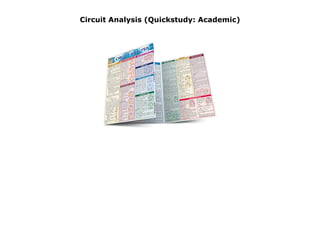 Circuit Analysis (Quickstudy: Academic) | PDF