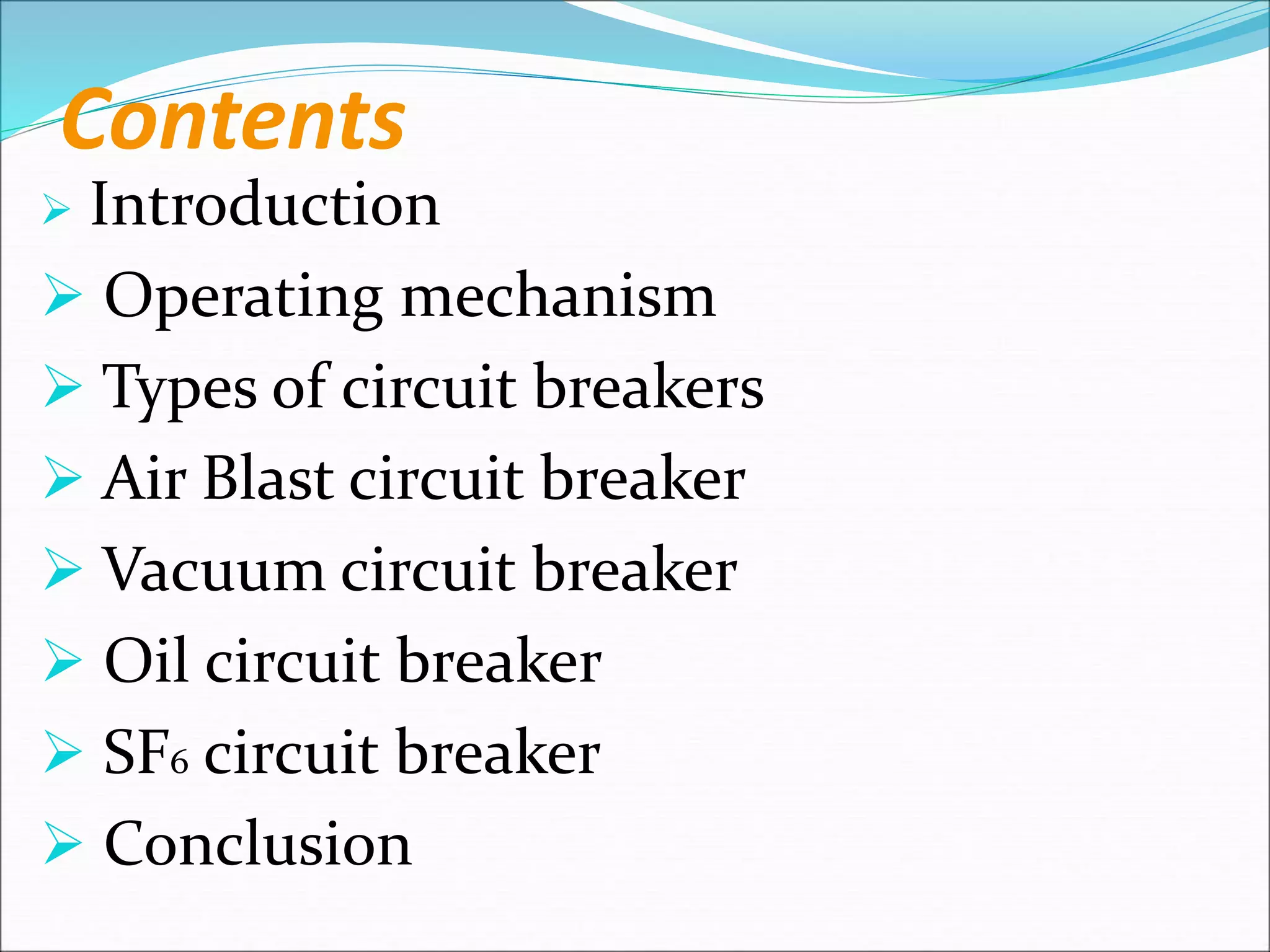Circuit Breaker : Types | PPT