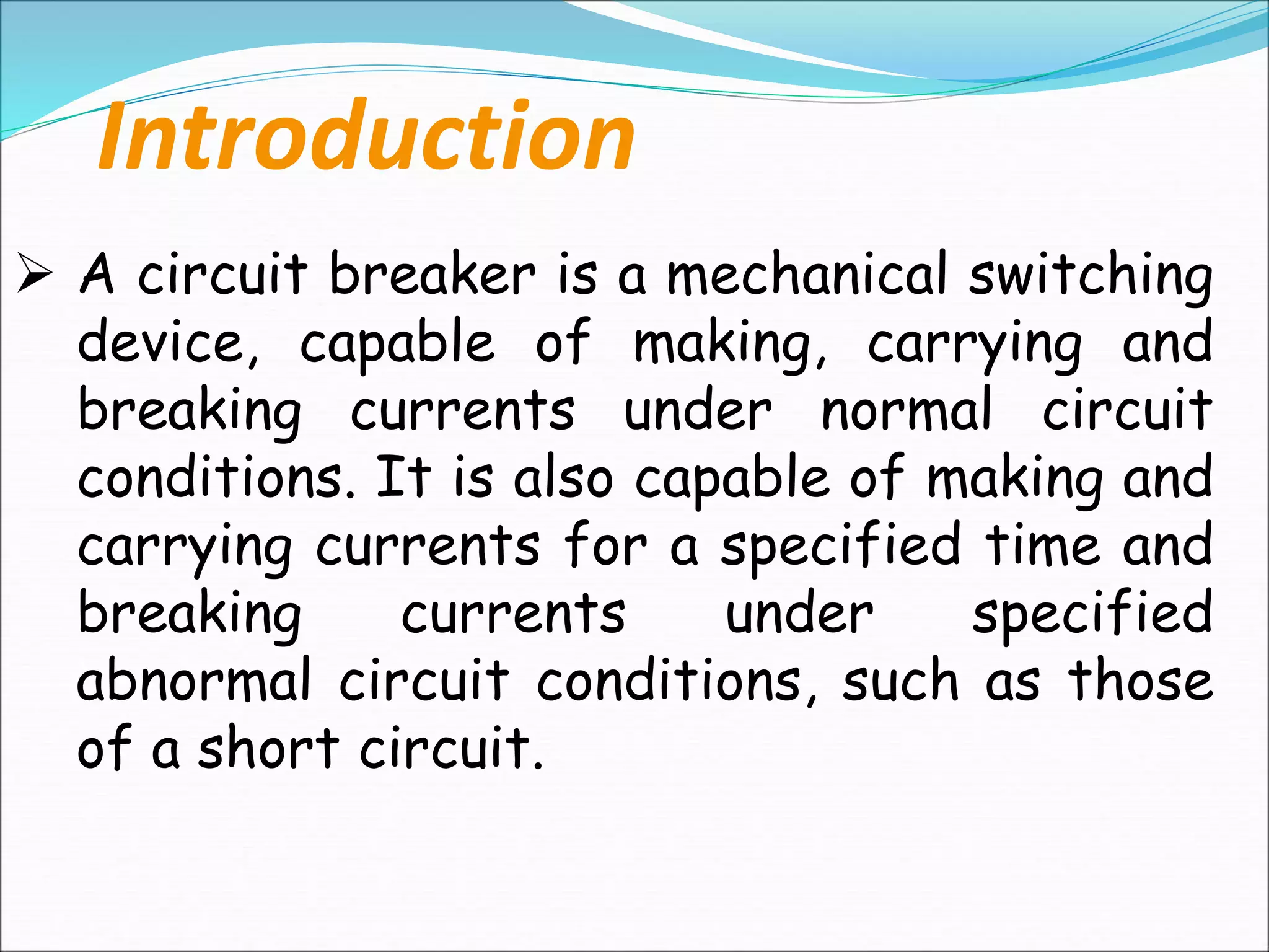 Circuit Breaker : Types | PPT