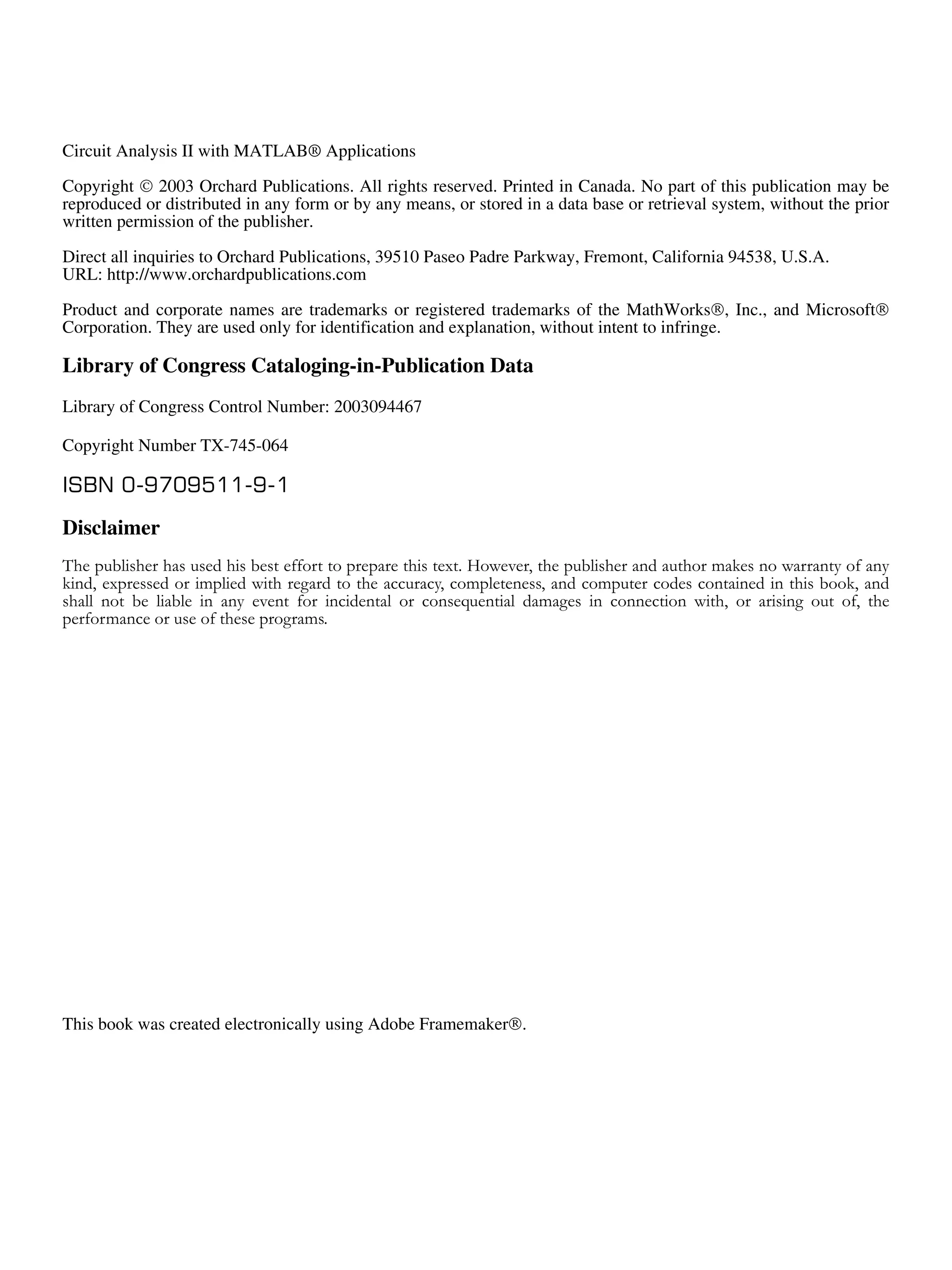 Circuit analysis ii with matlab | PDF