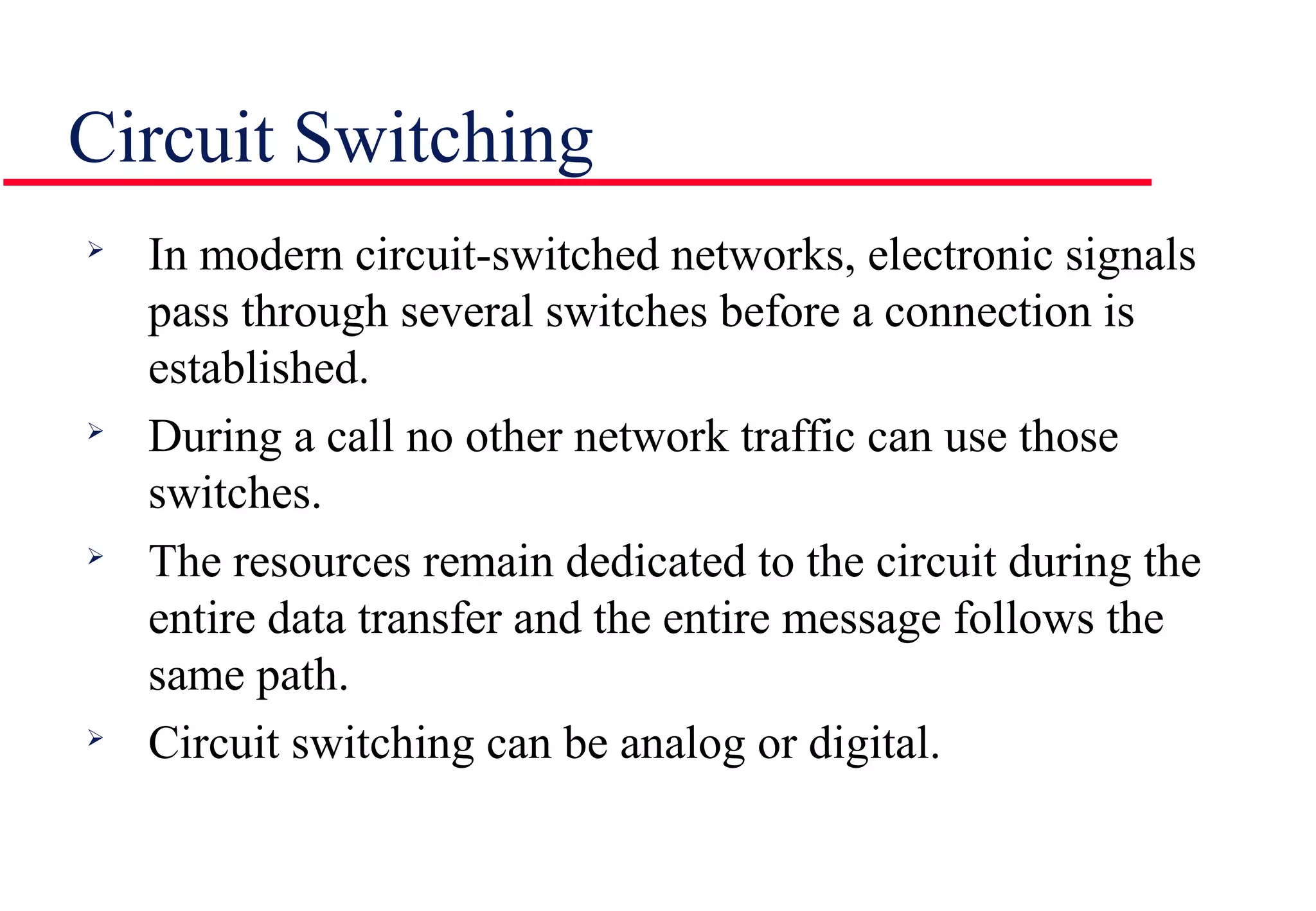 Circuit and packet_switching111 | PPT | Computer Networking | Computing