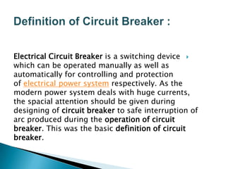 Air Circuit breaker | PPTX