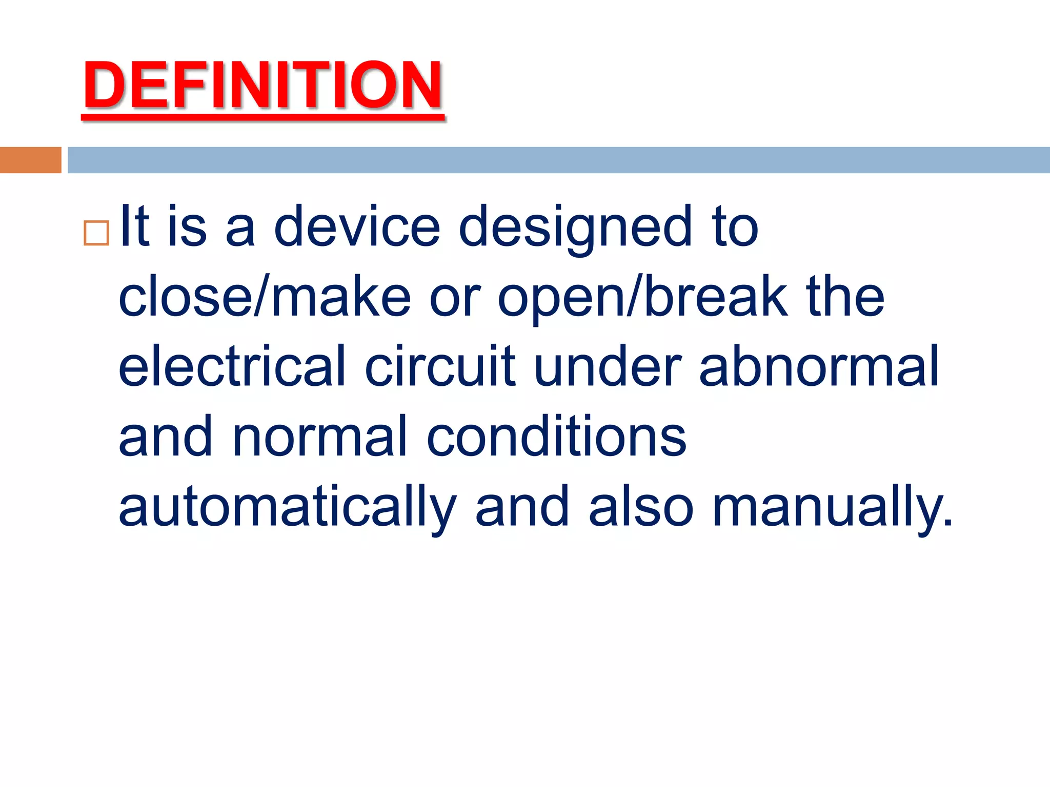 Circuit breaker | PPTX