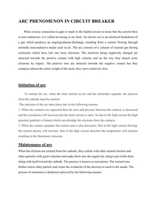 Circuit breaker arc phenomena | PDF