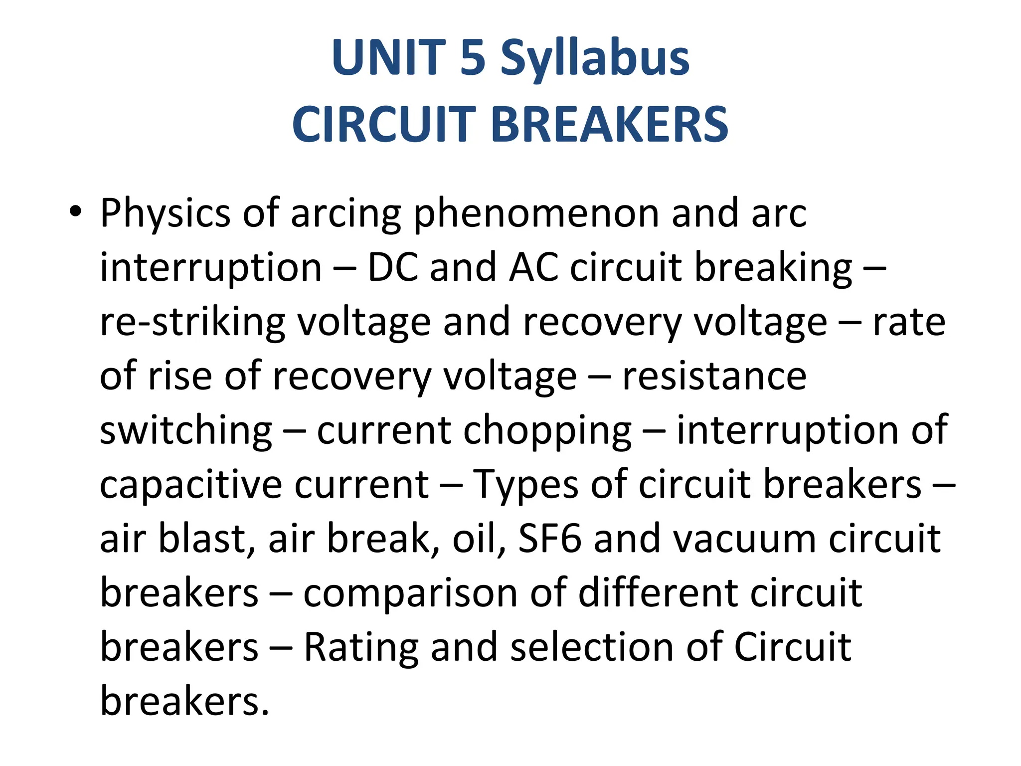Circuit Breaker PPT- proctection and safety of electrical equipments | PDF