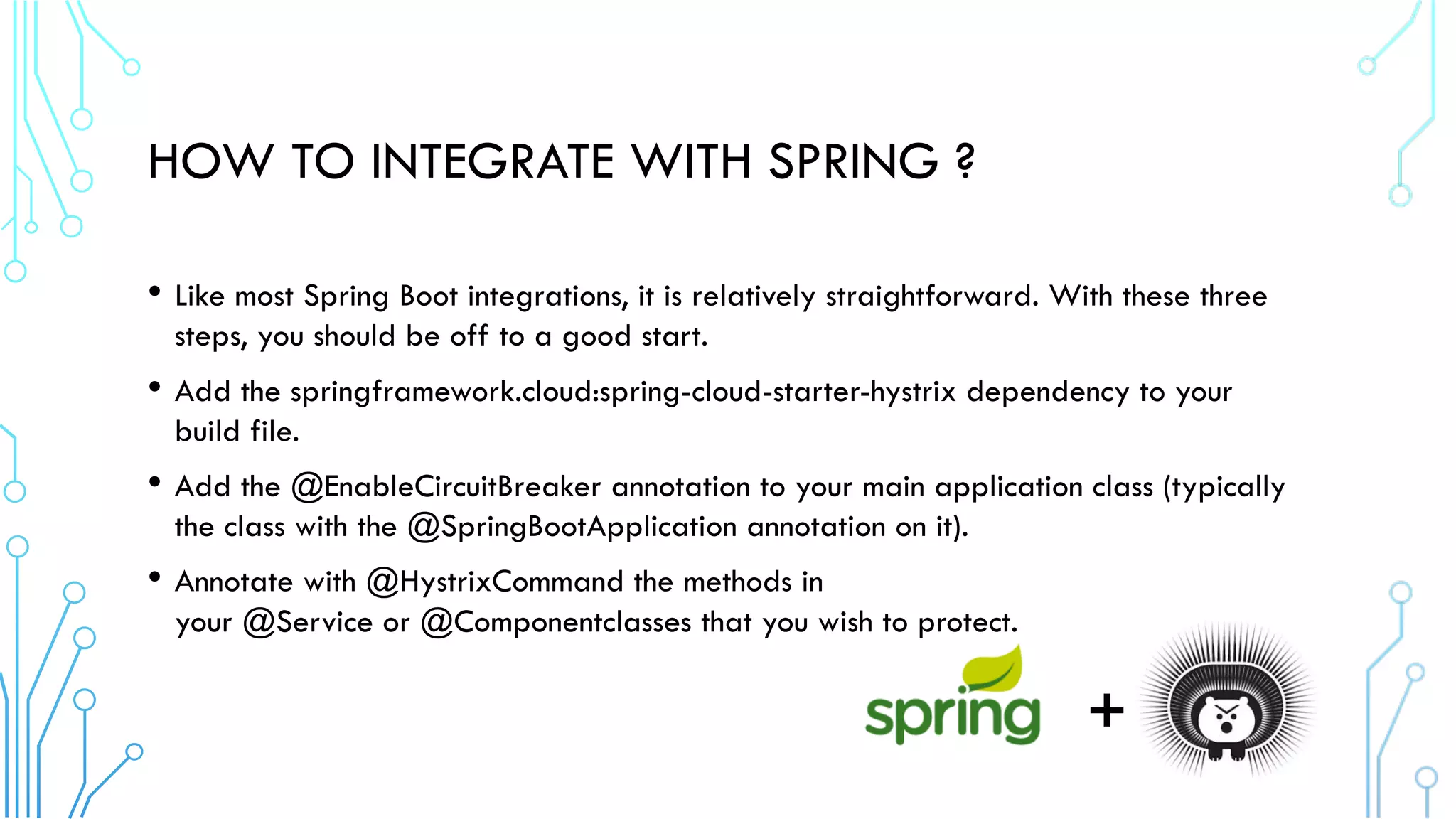 Circuit breakers - Using Spring-Boot + Hystrix + Dashboard + Retry | PDF