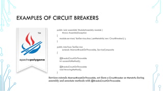 Circuit breakers - Using Spring-Boot + Hystrix + Dashboard + Retry | PDF