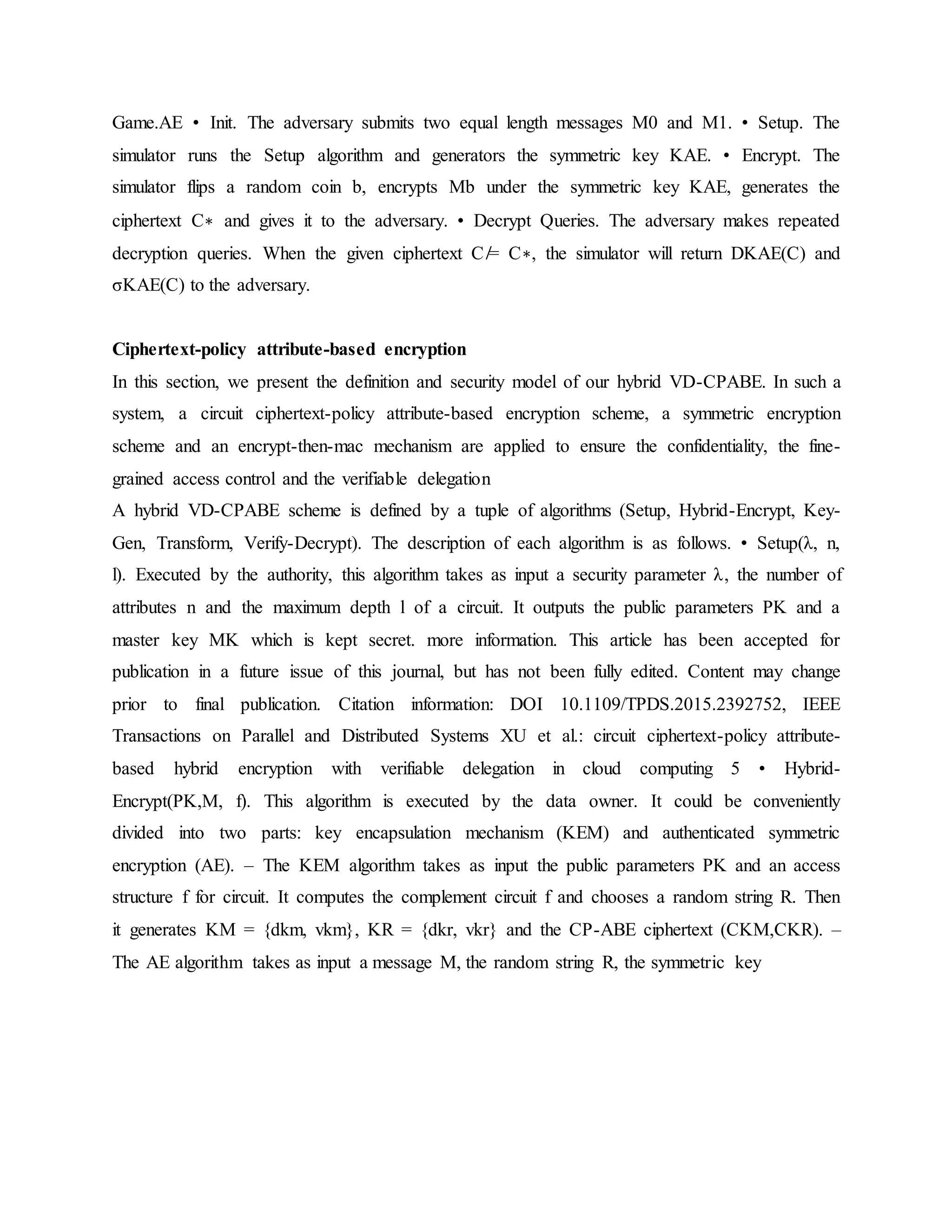 Circuit Ciphertext Policy Attribute Based Hybrid Encryption With 6686