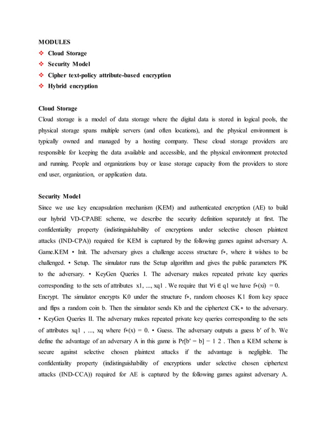 Circuit ciphertext policy attribute-based hybrid encryption with ... Circuit ciphertext policy attribute-based hybrid encryption with ...