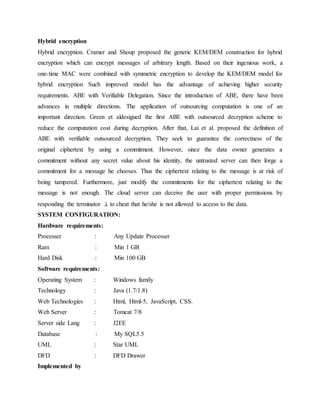 Circuit ciphertext policy attribute-based hybrid encryption with verifiable | PDF