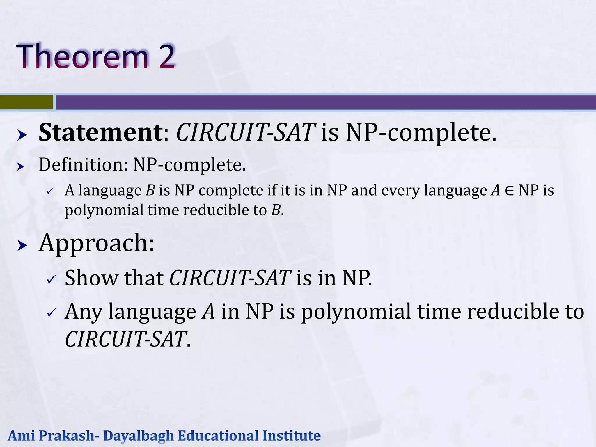 Circuit complexity | PPT