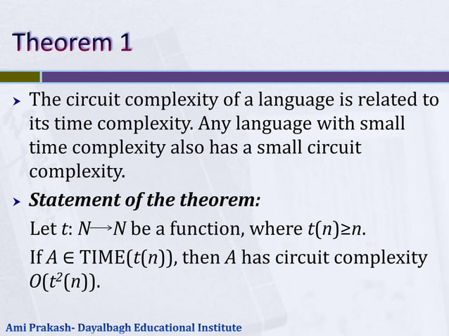 Circuit complexity | PPT