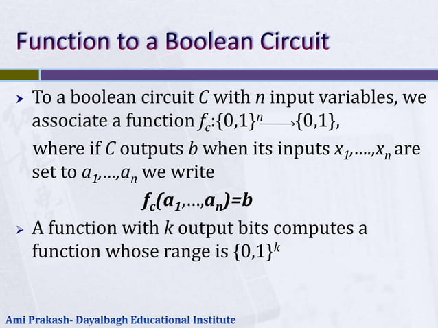 Circuit complexity | PPT