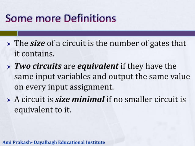 Circuit complexity | PPT