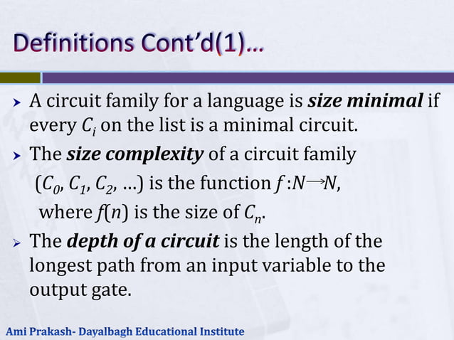 Circuit complexity | PPT