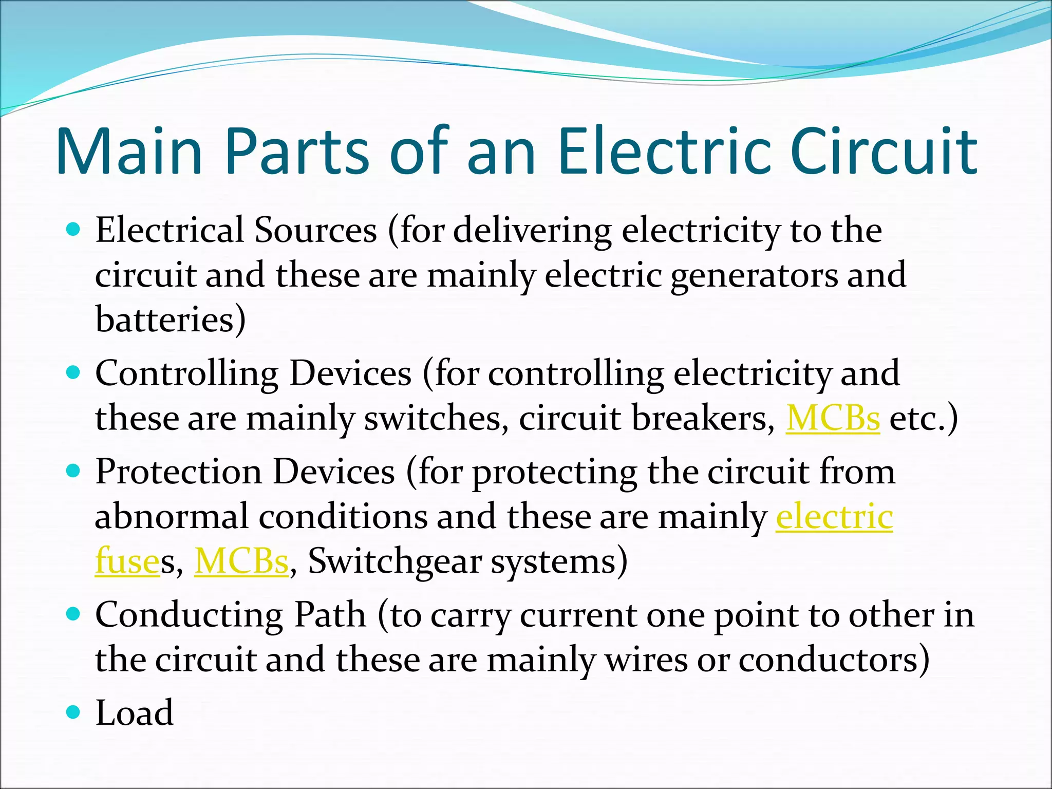 Circuit elements | PPTX
