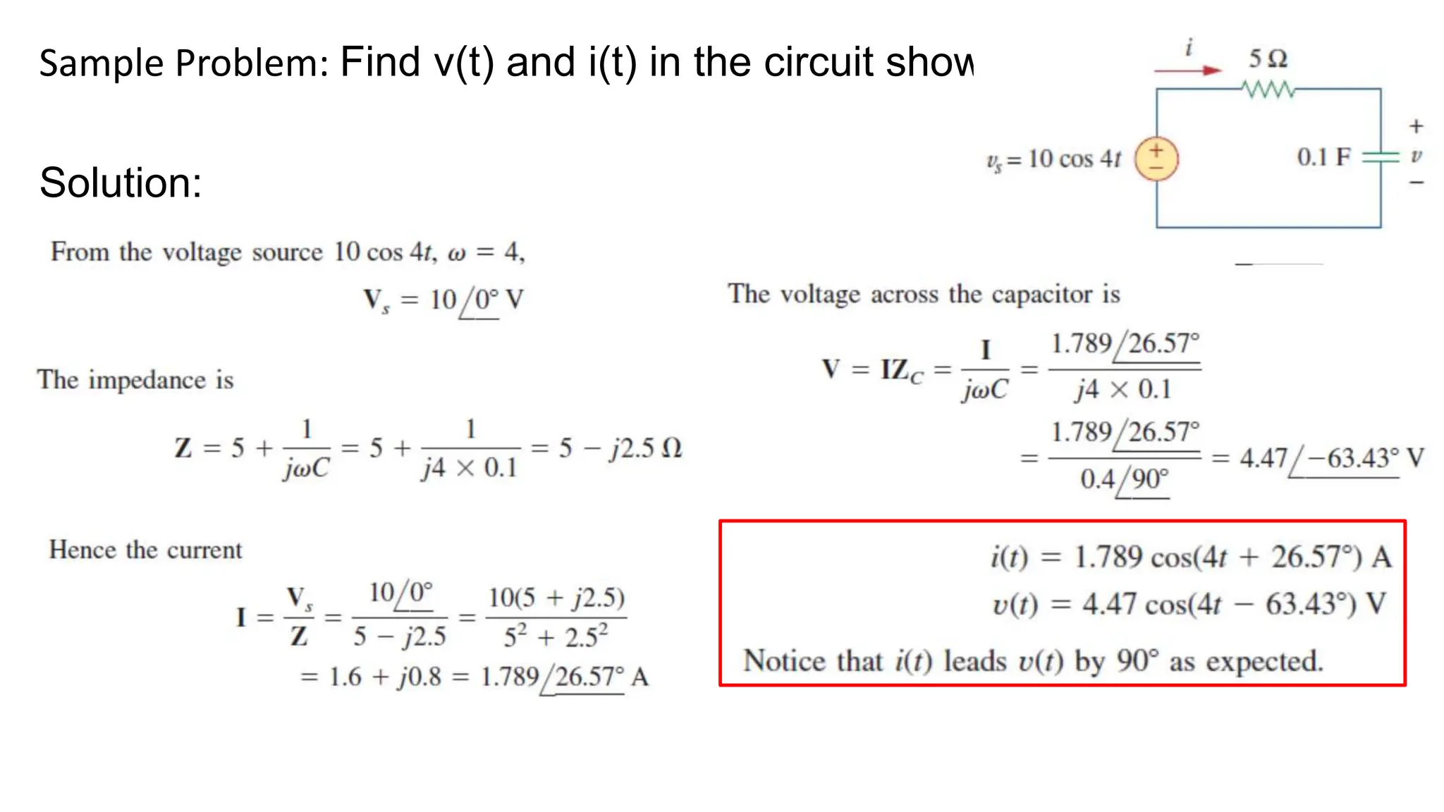 RLC Circuits elements Phasor Representation | PPTX