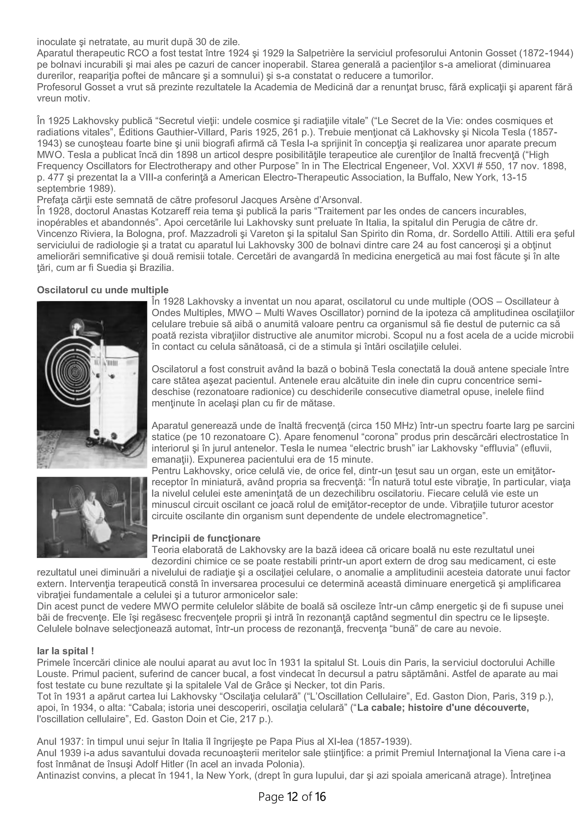 Circuite oscilante si experimente interzise | PDF