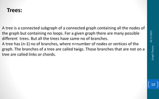 PPT on Graph Theory ( Tree, Cotree, nodes, branches, incidence , tie set and cutset matrices) | PDF