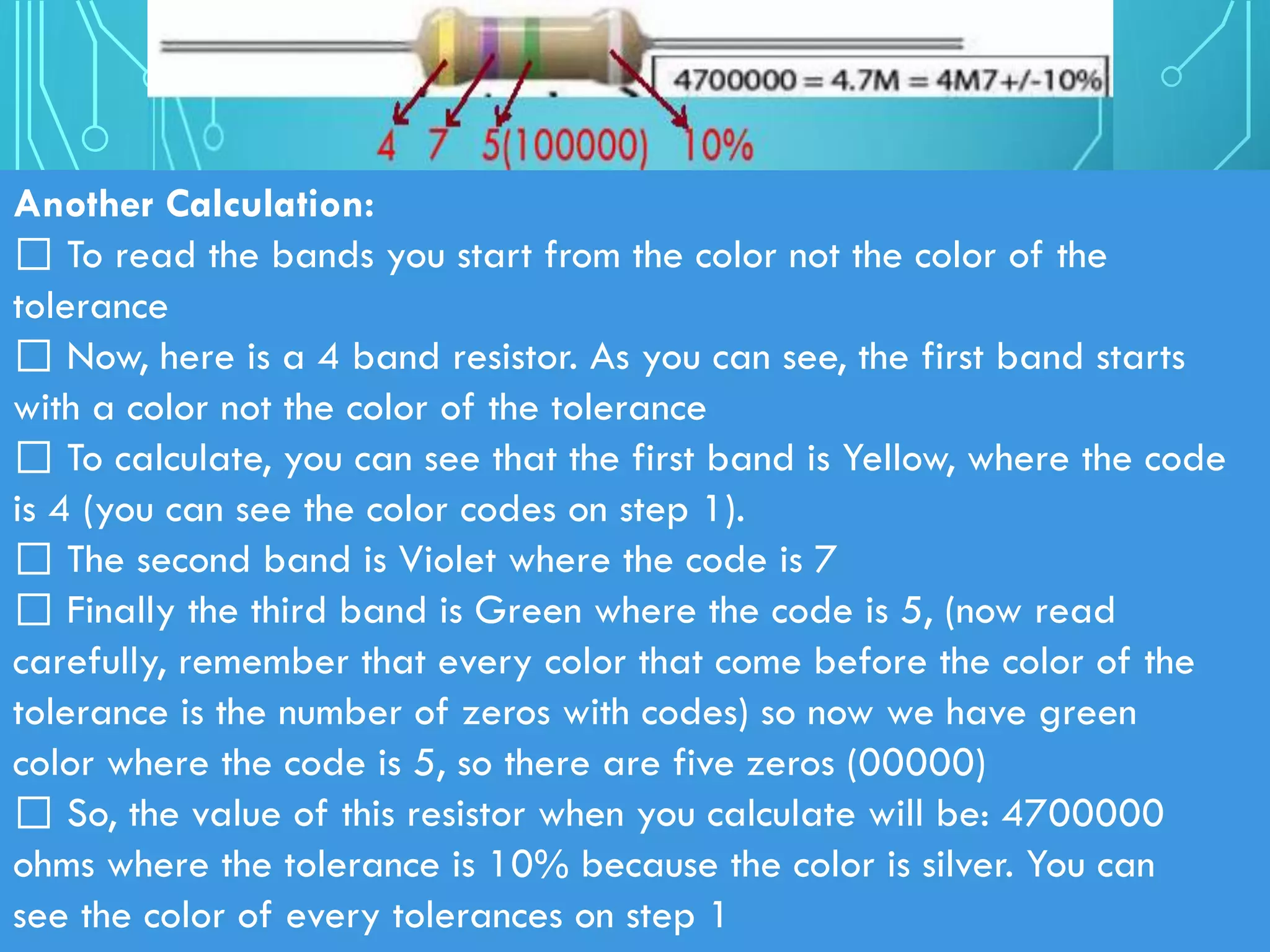 Circuit lab 2 identification of resistance with color code and multi ...