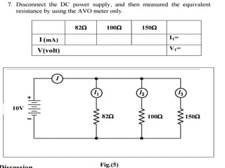 Circuit lab 3 series and parallel circuit experiment@taj | PPT