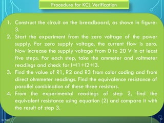 Circuit lab 6 kirchoff’s current law (kcl)@taj | PPT