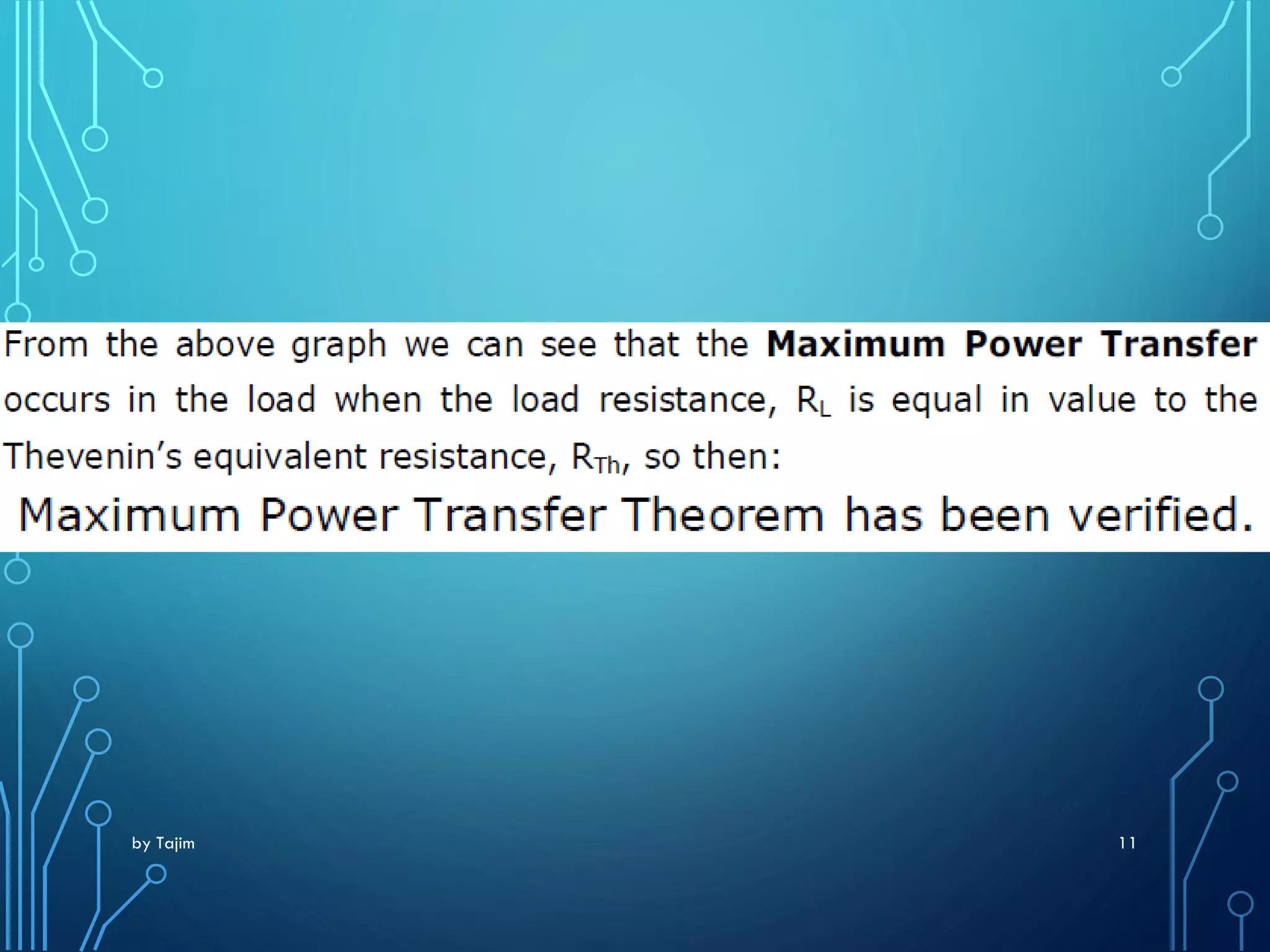 Circuit lab 9 verification of maximum power transfer theorem@taj | PDF | Computing | Technology ...