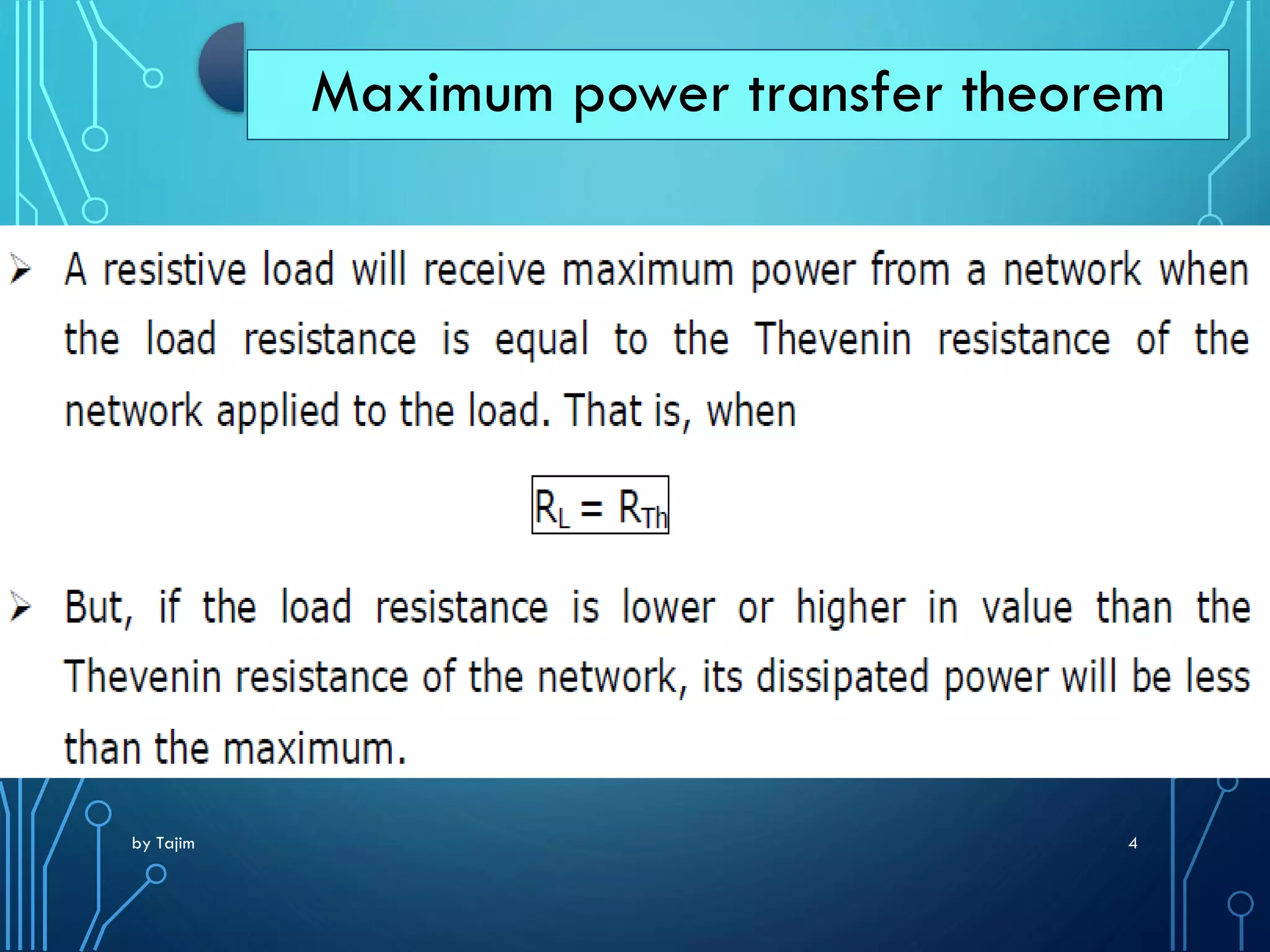 Circuit lab 9 verification of maximum power transfer theorem@taj | PDF | Computing | Technology ...