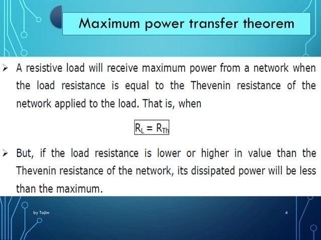 Circuit lab 9 verification of maximum power transfer theorem@taj | PDF | Computing | Technology ...