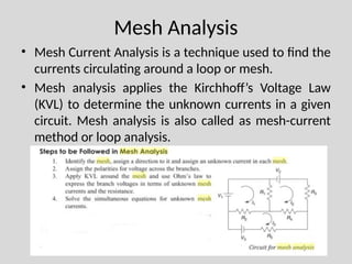 DETAILS OF KCL AND KVL FOR BASIC ELECTRICAL | PPTX