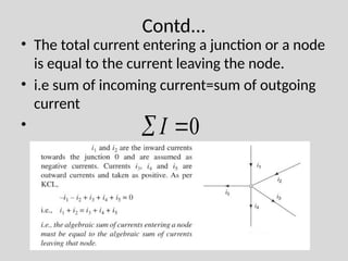 DETAILS OF KCL AND KVL FOR BASIC ELECTRICAL | PPTX