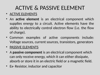 DETAILS OF KCL AND KVL FOR BASIC ELECTRICAL | PPTX