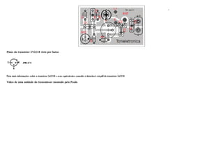 Circuito de transmissor de fm potente com transistor 2n2218 toni ...