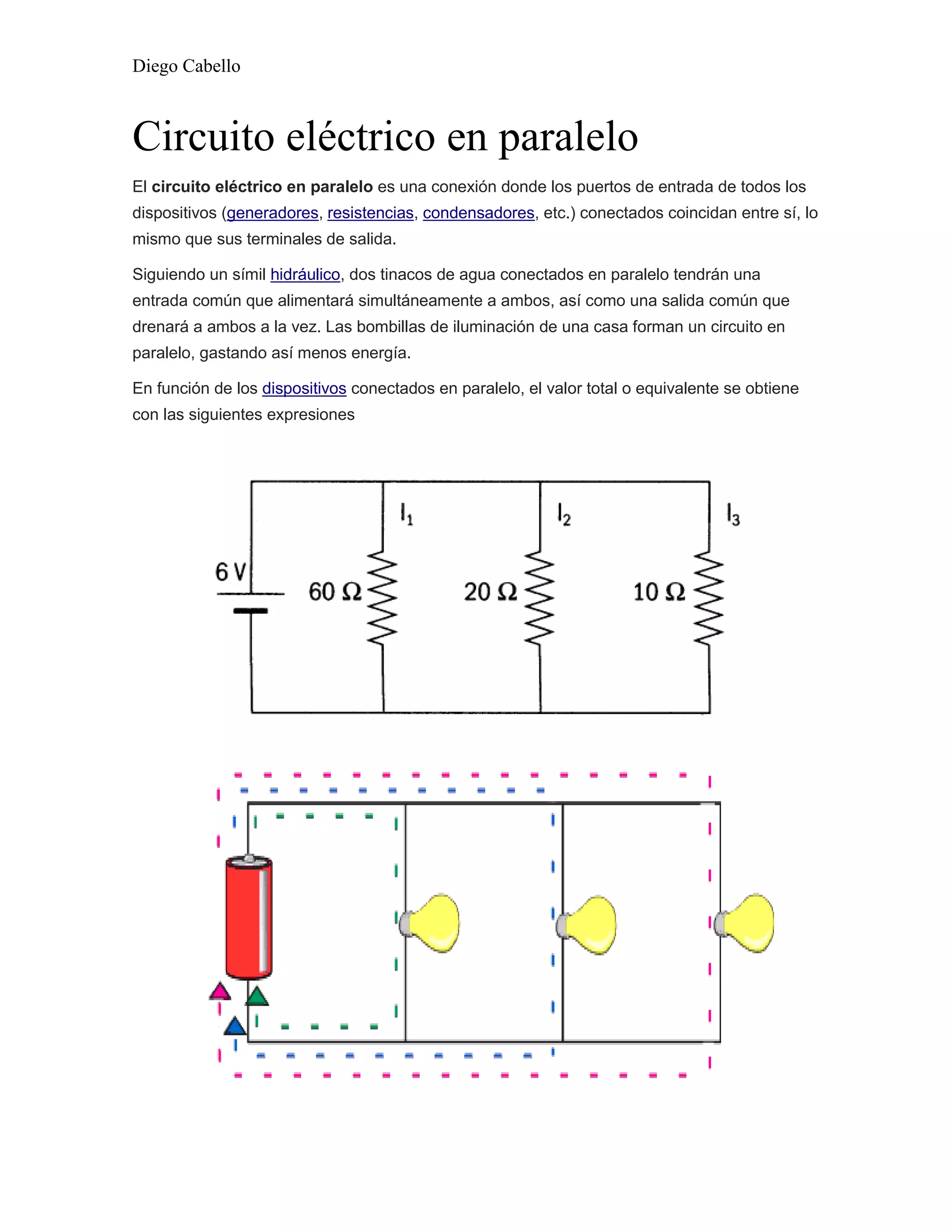 Circuito eléctrico en paralelo | PDF