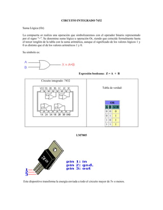 Circuito integrado 7486 | PDF