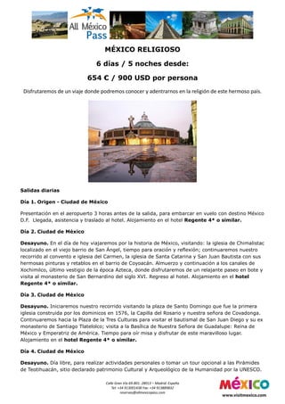 Circuitos All Mexico Pass | PDF